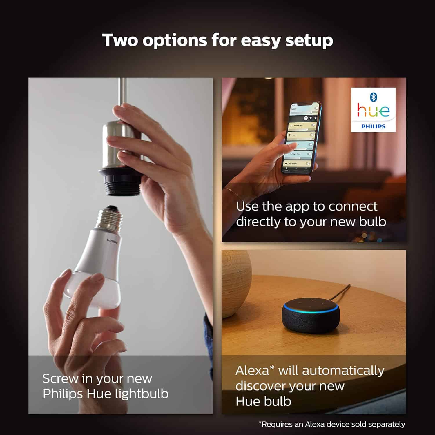 Philips Hue White Ambiance Smart Bulb Twin Pack LED [B22]