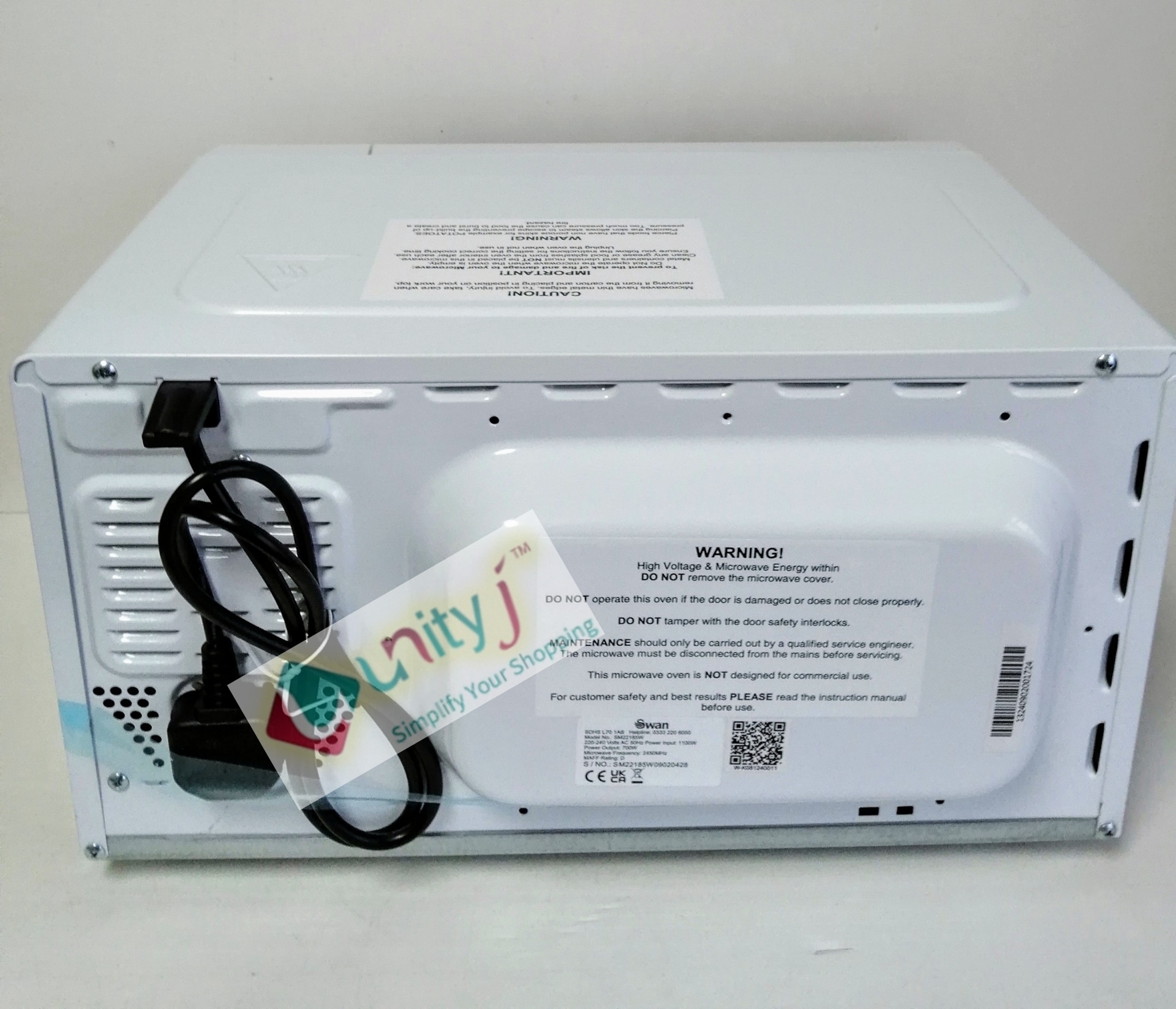 Swan Digital Microwave 20L 700W – White Compact Kitchen Appliance For ...